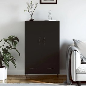 vidaXL Skříň highboard černá 69,5 x 31 x 115 cm kompozitní dřevo