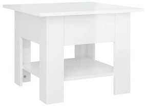vidaXL Konferenční stolek lesklý bílý 55 x 55 x 42 cm kompozitní dřevo