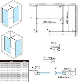 Polysan Esca sklo 76,7 x 210 cm kouřové matné ES1480