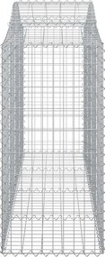 Klenuté gabionové koše 10ks 200x50x120/140cm pozinkované železo 3145669