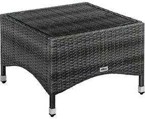 Stilista 90146 STILISTA Odkládací stolek, 58 x 58 cm, polyratan, šedý