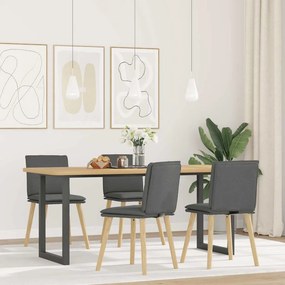 Jídelní židle 4 ks tmavě šedé textil 3315356
