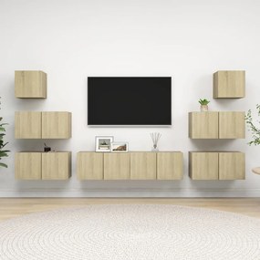 8dílný set TV skříněk dub sonoma kompozitní dřevo 3079029