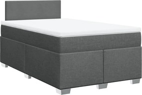 Box spring postel s matrací tmavě šedá 120x190 cm textil 3285821