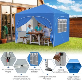 Costway Pavilon s 4 odnímatelnými bočními stěnami zahradní stan vč.