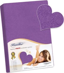 Bellatex Prostěradlo froté tmavá fialová rozměr 120x200 cm