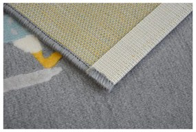 Dětský kusový koberec PP Slepičky šedý 120x170cm