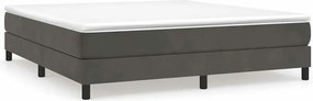 Rám postele s boxspringem tmavě šedý 180 x 200 cm samet 3120785