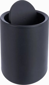 Černý plastový odpadkový koš 6 l – Orion