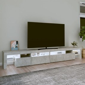 TV skříňka s LED osvětlením betonově šedá 260x36,5x40 cm 3152821