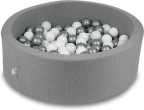 Mimii Suchý bazének + 400 ks kuliček kulatý, tmavě šedá Rozměr: 115x30 cm