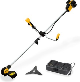 Riwall PRO RABC 2620i 2x20V SET - akumulátorový křovinořez (s 2x4,0 Ah akumulátory + duální rychlonabíječkou 4,5 A)