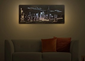 Li-Go "New York" světelný obraz 230V 120x50 cm provedení povrchu: jedle