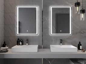 Mexen Zusa koupelnové zrcadlo s podsvícením 60 x 80 cm, LED 6000K, antikorozní - 9808-060-080-611-00