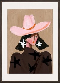 Tištěný obraz s rámem 50x70 cm Cowgirl – Styler