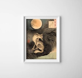 Dekorativní plakát Měsíc na prostý musashi tsukioka yoshitoshi