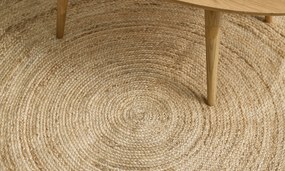 Diamond Carpets India, Ručně vázaný kusový koberec Mira J 16 Natural kruh, 80x80 (průměr) kruh, béžová, chodba / předsíň
