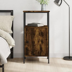 Noční stolek kouřový dub 41 x 31 x 80 cm kompozitní dřevo - Default Title