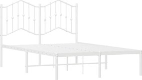 vidaXL Kovový rám postele s čelem 120 x 200 cm [373836] Barva: Černá