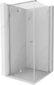 Mexen Mist-F T, 1-křídlý ​​skládací sprchový kout levý 95 x 95 cm, čiré sklo, chromový profil, 8A6T-095-095-01-00-L