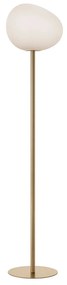 Foscarini Gregg media stojací lampa, 151 cm, zlatá