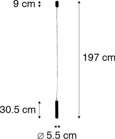 Chytré designové závěsné svítidlo černé vč. WiFi světelného zdroje GU10 - Tuba Small