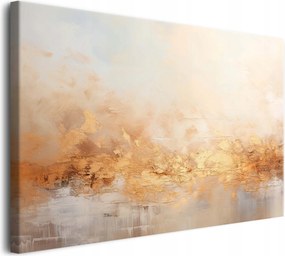 Nástěnná dekorace do obývacího pokoje Abstraktní zlatý obraz na plátně 80x120