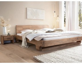 Massive home | Dřevěná postel Samira kartáčovaný akát - výběr velikosti MH1259W 140x200 cm