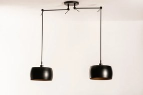 Závěsné černé designové svítidlo nad stůl Snap Light Duo Bond Black and Black