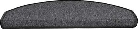 Schodové rohože 10 ks 65 x 24 x 4 cm antracitové, půlkulaté, velké 149751