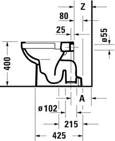 Duravit No.1 - Stojící WC, Rimless, bílá 21840100002