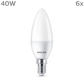 Philips LED svíčka E14 4,9W 470m 2 700K matná 6ks