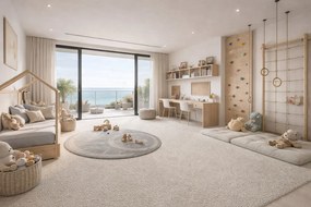 Lano, Metrážový koberec Sense 432, na míru, šíře 4m,5m, béžová, ab (mřížka), dětský pokoj