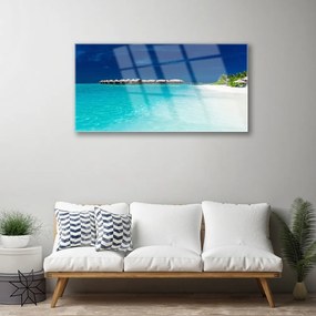 Obraz na skle Moře Pláž Krajina 120x60 cm