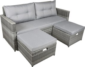 XXXLutz RELAXAČNÍ POHOVKA plast, kov, textil Gardenson - Online Only zahradní nábytek - 002836048201