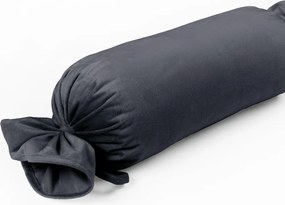 Biante Sametový polštář válec bonbon Velvet Premium SVP-004 Antracitově šedý 15x80 cm