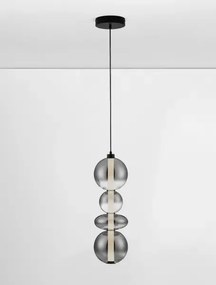LED stmívatelné černo-šedé designové svítidlo Bally