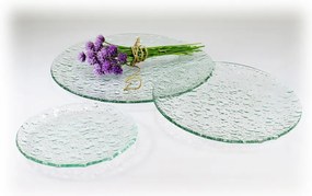 BDK-GLASS Kulaté skleněné talíře NATURE MOON Průměr: 21cm