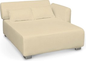 Potah na pohovku Mysinge dlouhý barva krémová látka lesklé, pletený vzor