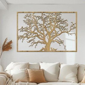 dřevo života Dřevěný strom ODPOČINKU Zvolte rozměr (cm): 95x63, Zvolte barvu dekoru: Dub zlatý