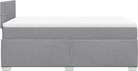 Box spring postel s matrací světle šedá 120x190 cm textil 3285827