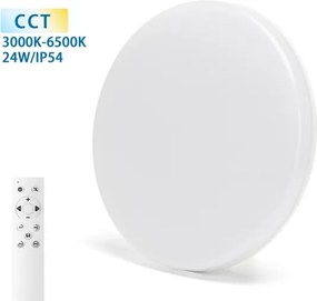 Aigostar - LED Koupelnové stropní svítidlo LED/24W/230V 3000K-6500K IP54 + DO