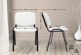 Konferenční židle Ken umělá kůže – bílá