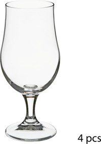 Sklenice na pivo, 4 ks, 370 ml, skleněné