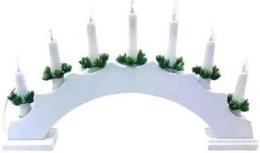 Senzanakupy oblouk bílý, 7 žárovek - na baterie