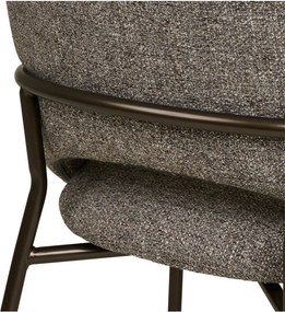 Šedé ocelové jídelní křeslo s područkami Costa – House Nordic