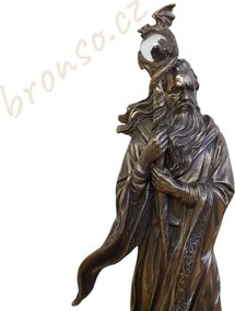 Merlin Ambrosius – čaroděj a druid, fantasy  dekorace, soška Veronese WU76427A1