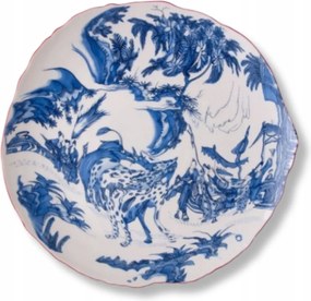 Jídelní talíř Seletti Diesel Blue Chinoiserie porcelánový modrý 28 cm