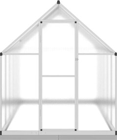 Skleník s podkladovým rámem stříbrný 334 x 169 x 202 cm hliník 3266329