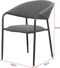 Doppler MELIA LIKA-TEX® zahradní křeslo šedá